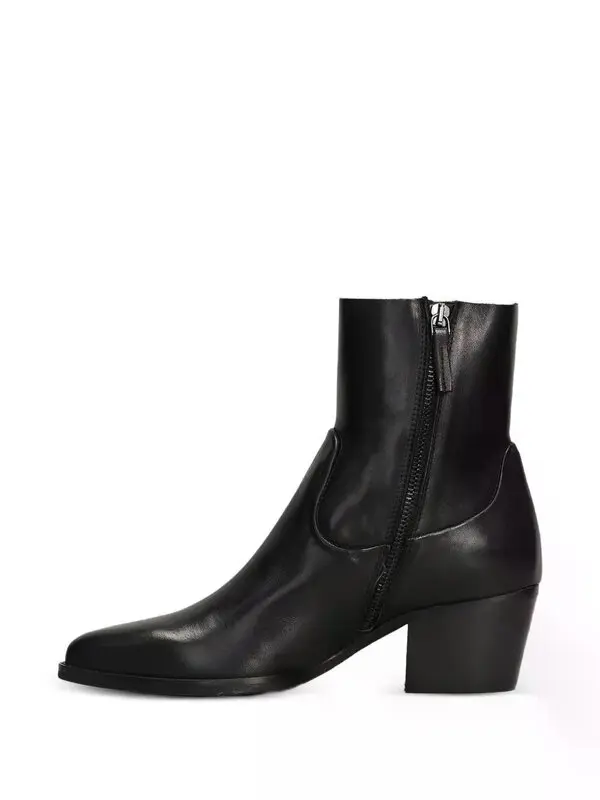 JULIE DEE Pointed-toe Ankle Boots - Black