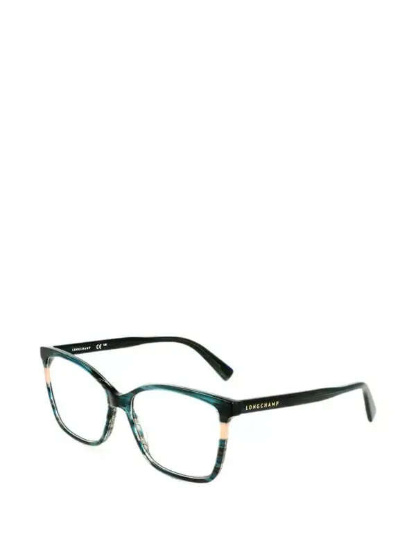 Longchamp Striped Rectangle-frame Glasses