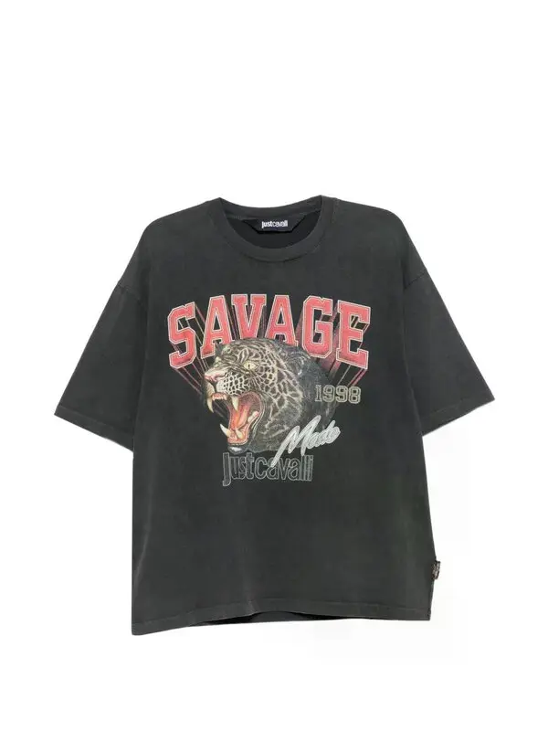 Just Cavalli Graphic-print T-shirt - Black