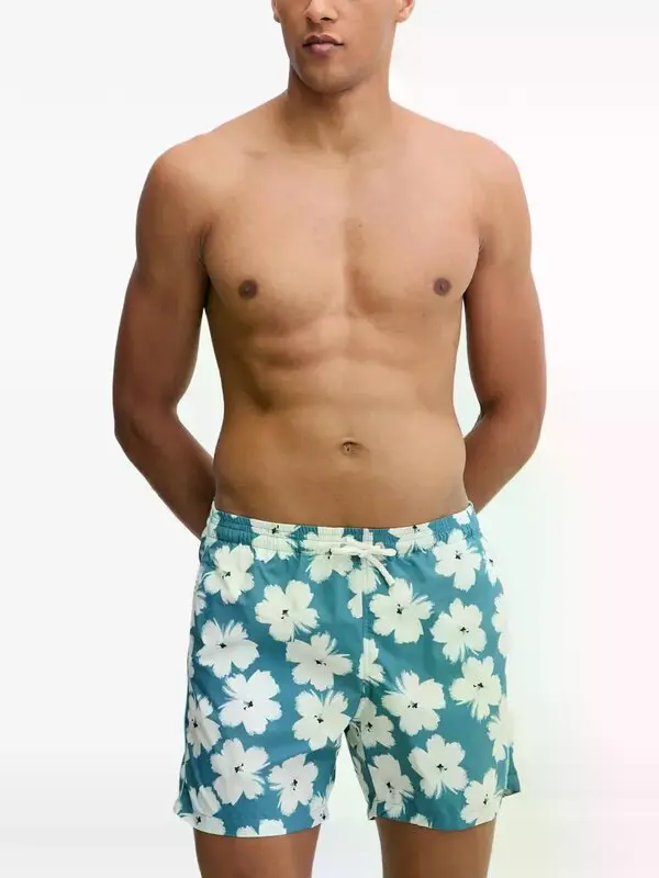 BANANA MOON Floral-print Swim Shorts - Blue