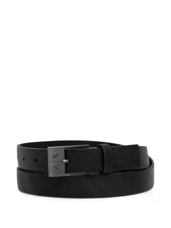 Armani Exchange Logo-plaque Pebbled Belt