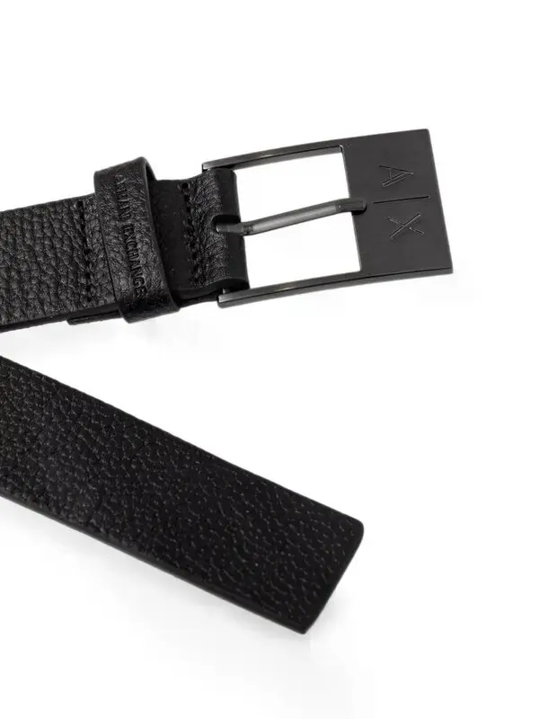 Armani Exchange Logo-plaque Pebbled Belt