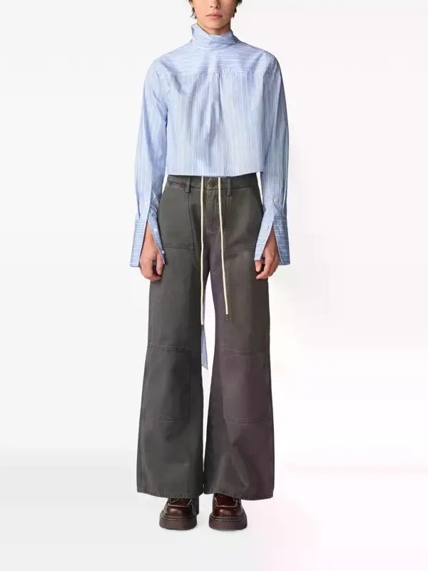 Monse Washed Double-waistband Jeans