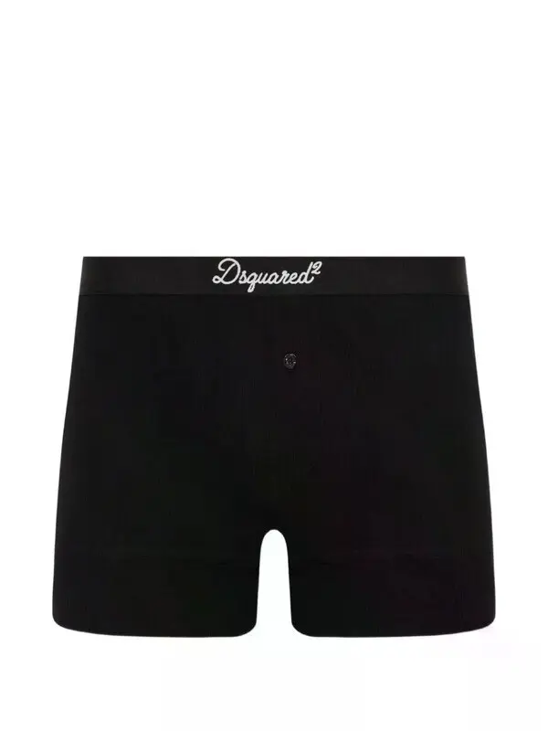 Dsquared2 Logo-print Ribbed Boxers - Black