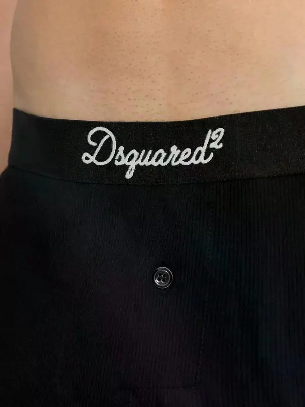 Dsquared2 Logo-print Ribbed Boxers - Black
