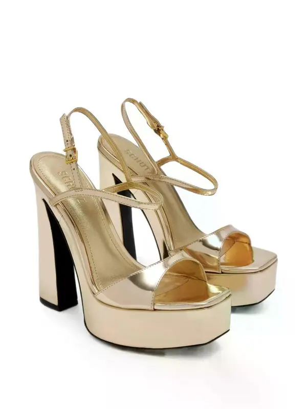 Schutz Metallic-effect Platform Sandals