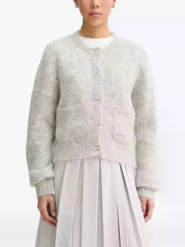 Munthe Nolocca Toggle-fastening Knit Cardigan - Grey