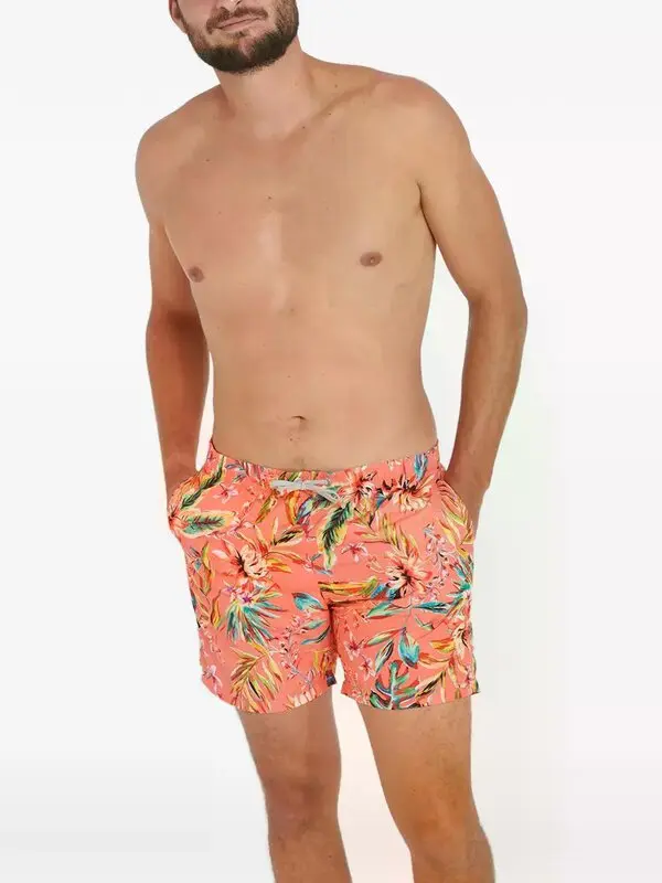BANANA MOON Floral Print Drawstring Swim Shorts - Pink