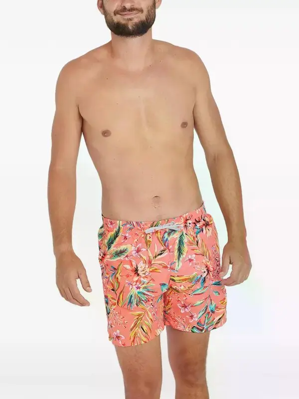 BANANA MOON Floral Print Drawstring Swim Shorts - Pink