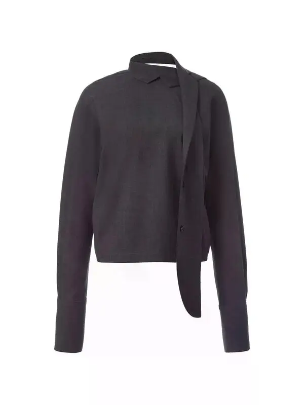 Monse Scarf-collar Long-sleeve Blouse