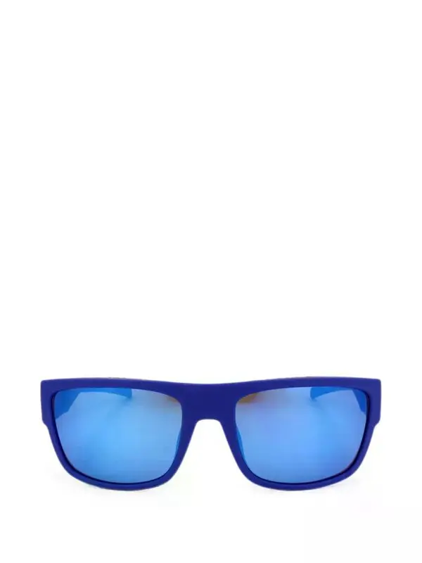 Adidas Logo-print Square-frame Sunglasses - Blue