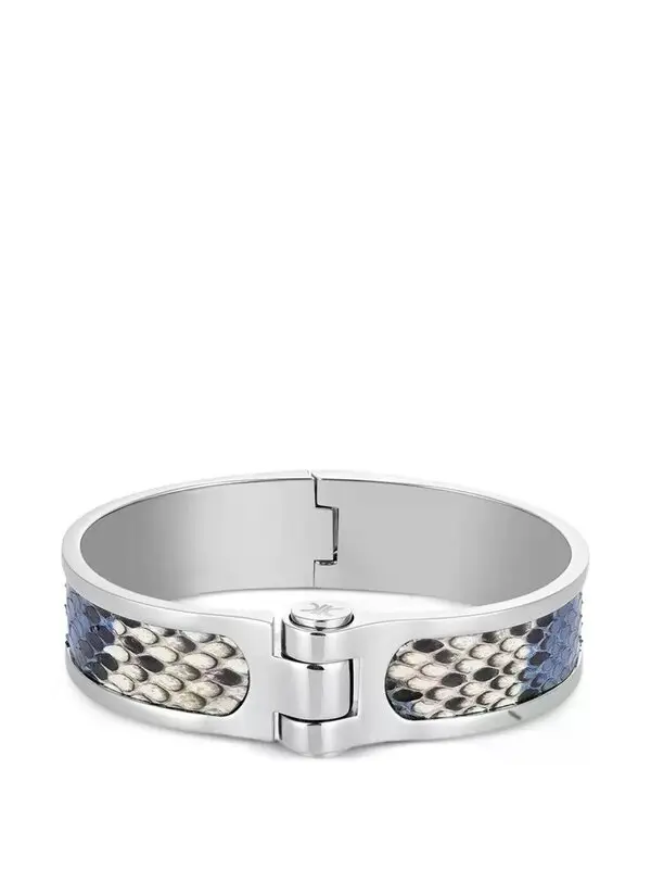 KWANPEN Snakeskin-effect Bangle Bracelet - Silver