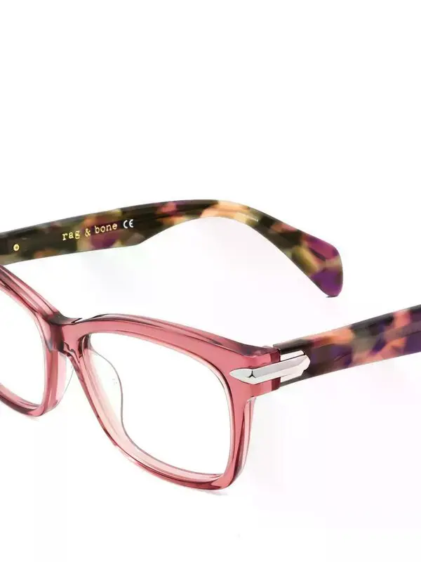 Rag & Bone Tortoiseshell-effect Rectangle-frame Glasses