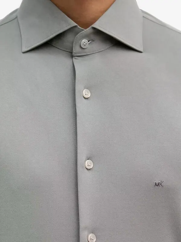Michael Kors Logo-embroidered Long-sleeve Shirt