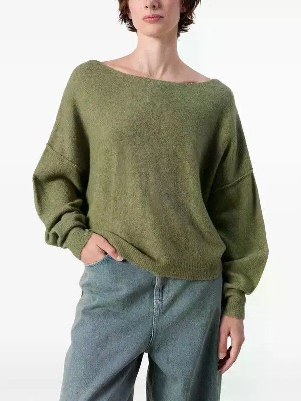 American Vintage Boat Neck Sweater - Green