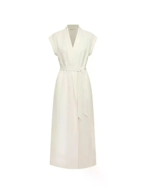 12 STOREEZ Petra Wrap-style Maxi Dress - White
