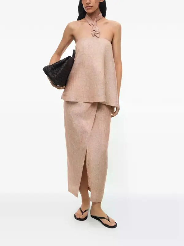 12 STOREEZ Buckle-fastening Wrap Maxi Skirt