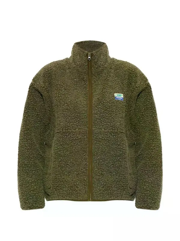 American Vintage Fleece Zip-up Sweater - Green
