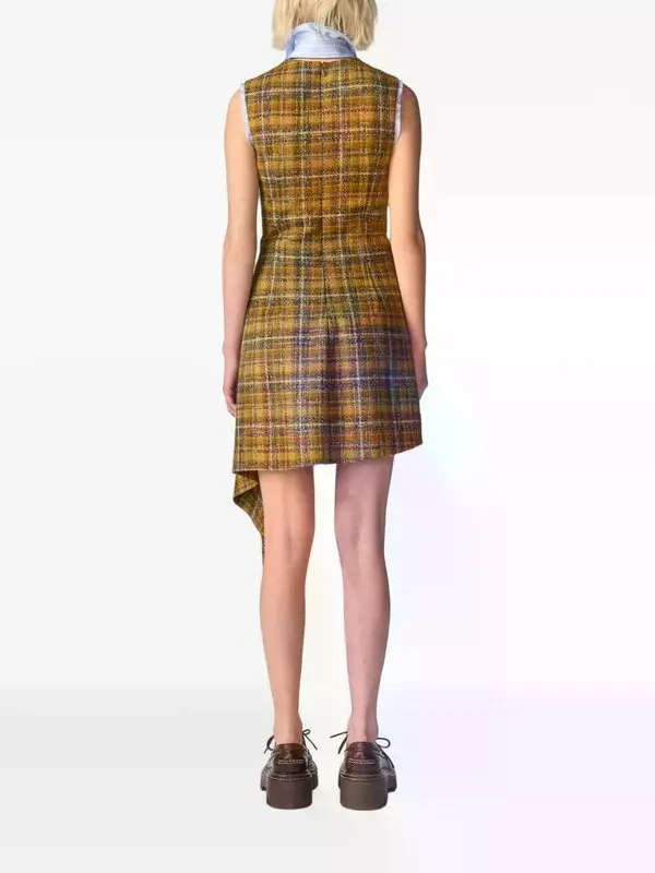 Monse Draped Tweed Mini Dress