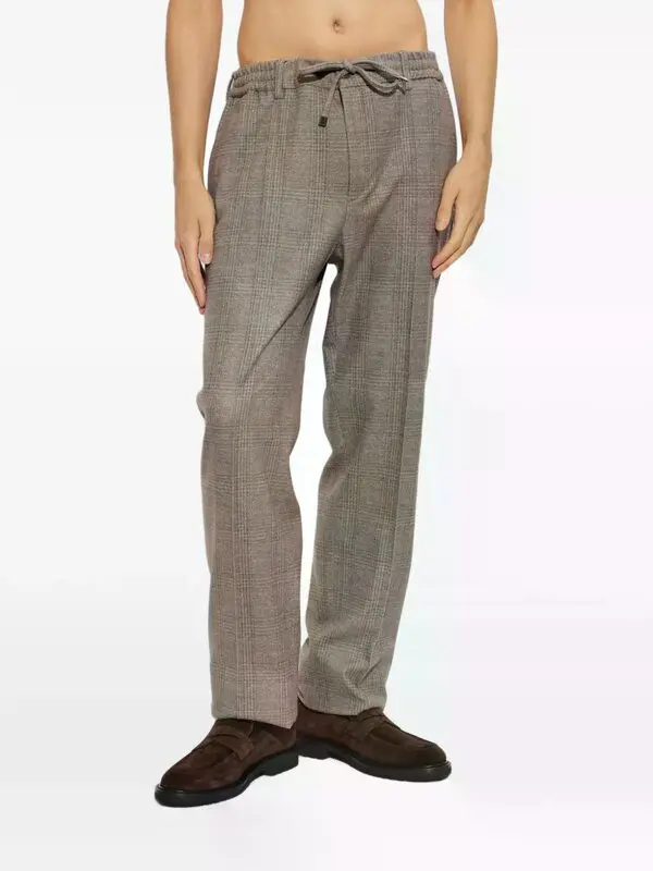 Etro Check-pattern Drawstring Trousers
