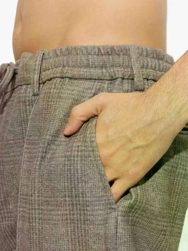 Etro Check-pattern Drawstring Trousers