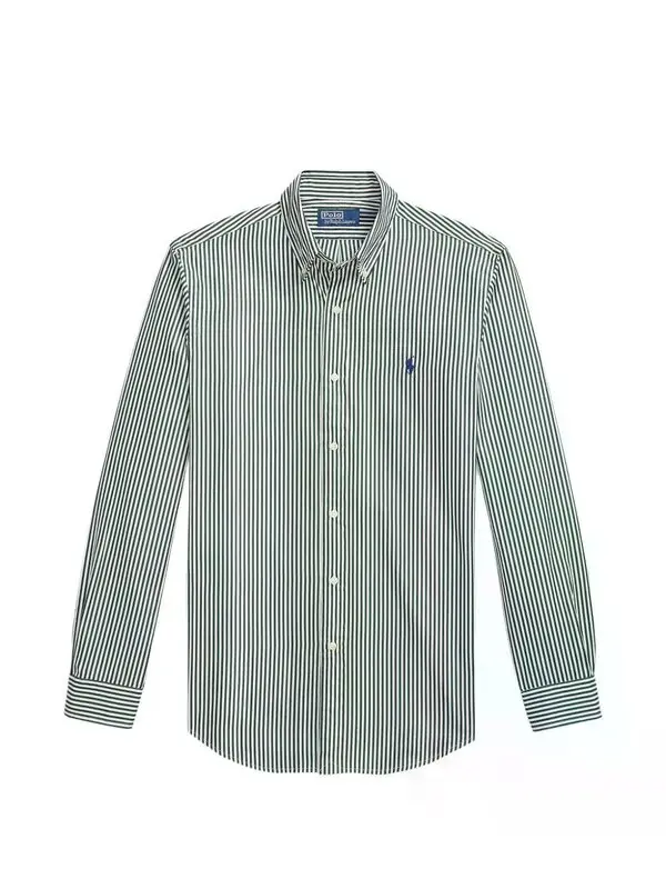 Polo Ralph Lauren Custom Fit Striped-poplin Shirt - Green