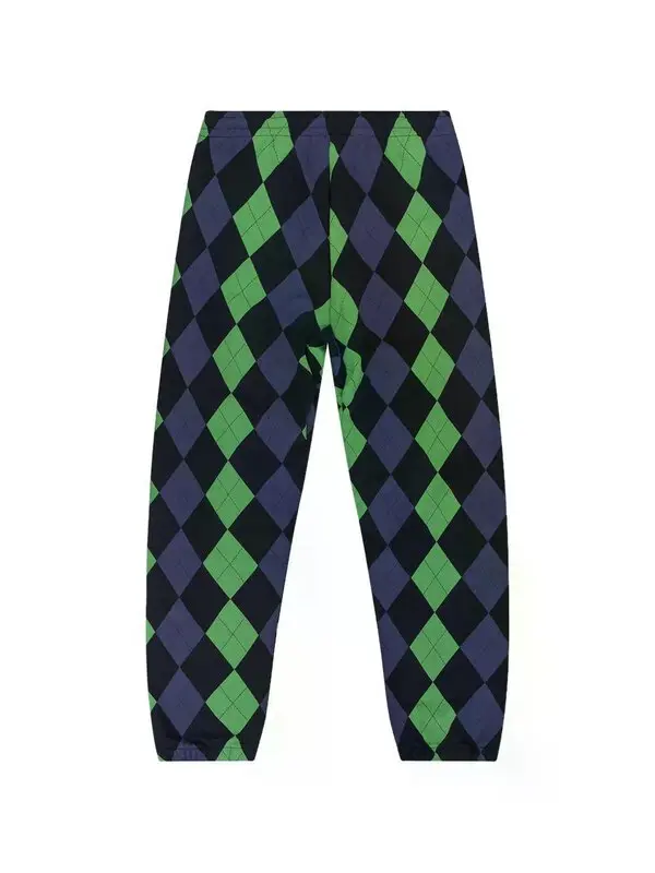 DENIM TEARS Intarsia Argyle Track Pants - Black