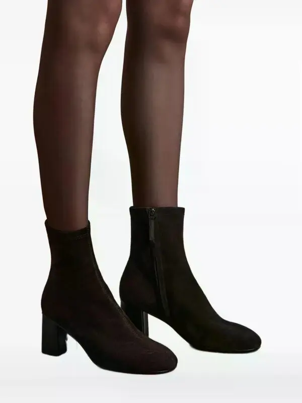 12 STOREEZ 64mm Suede Ankle Boots