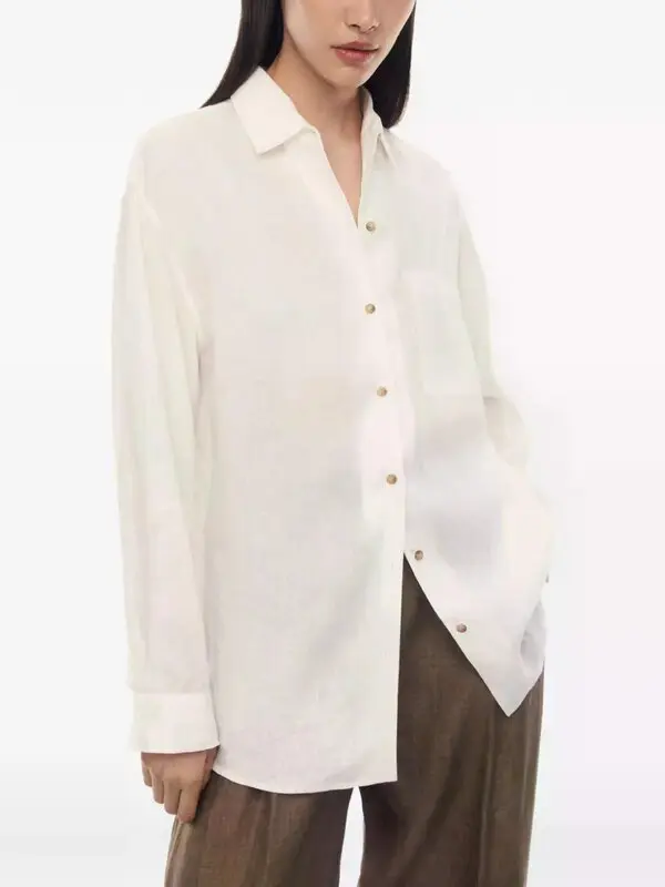 12 STOREEZ Crema Linen Shirt