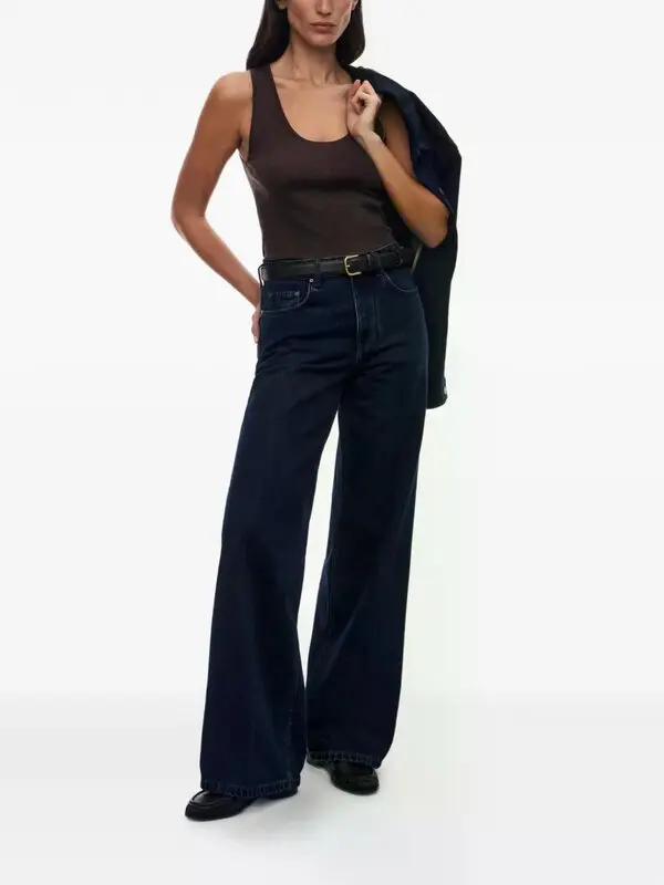 12 STOREEZ 415 Button-fastening Wide-leg Jeans