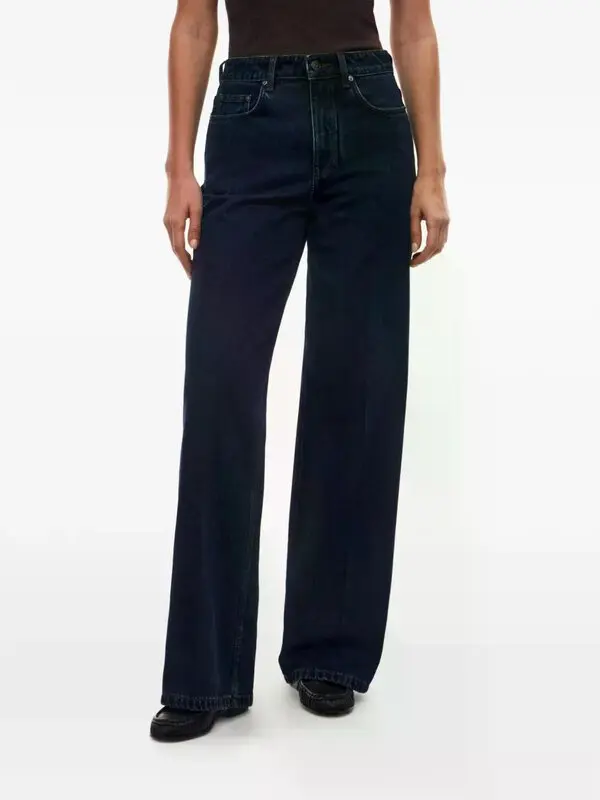 12 STOREEZ 415 Button-fastening Wide-leg Jeans