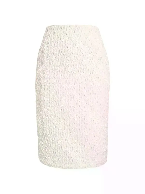12 STOREEZ Primrose Lace Midi Skirt - White