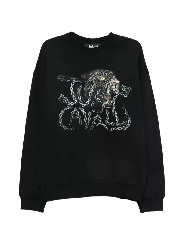 Just Cavalli Leopard-print Logo-print Sweater