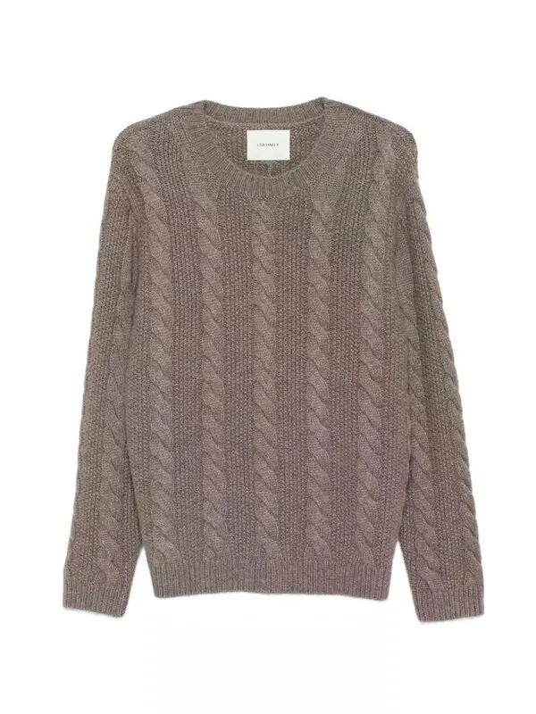 LISA YANG Espen Cable-knit Crew-neck Sweater - Brown