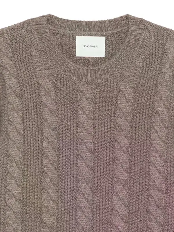 LISA YANG Espen Cable-knit Crew-neck Sweater