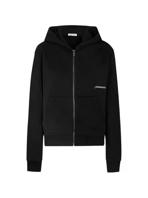 HINNOMINATE Logo-print Zip-up Hoodie - Black