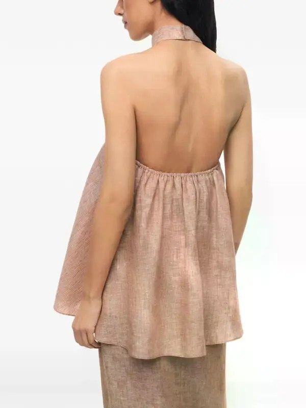 12 STOREEZ Gelato Knot-detail Halterneck Top