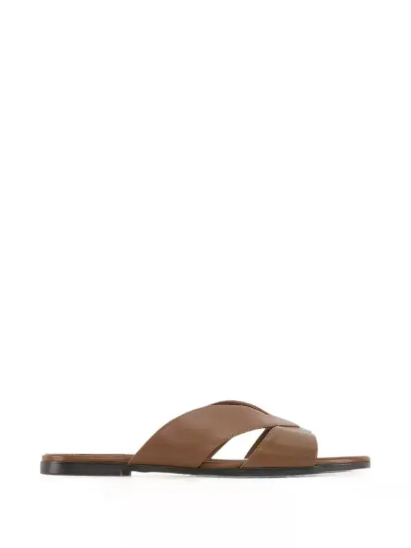 12 STOREEZ Erarta Crossover-strap Sandals - Brown