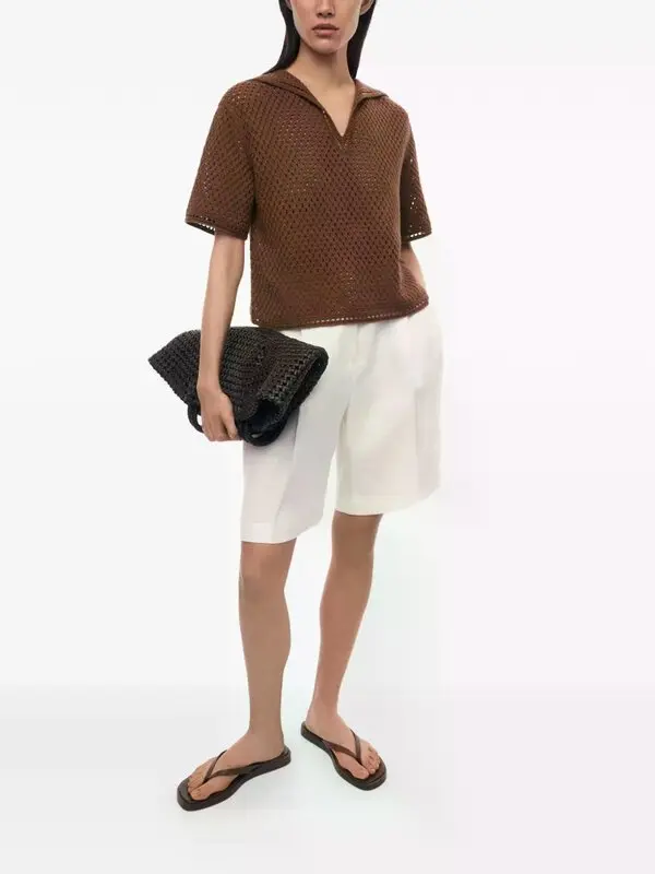 12 STOREEZ Meadow Crochet-knit Top