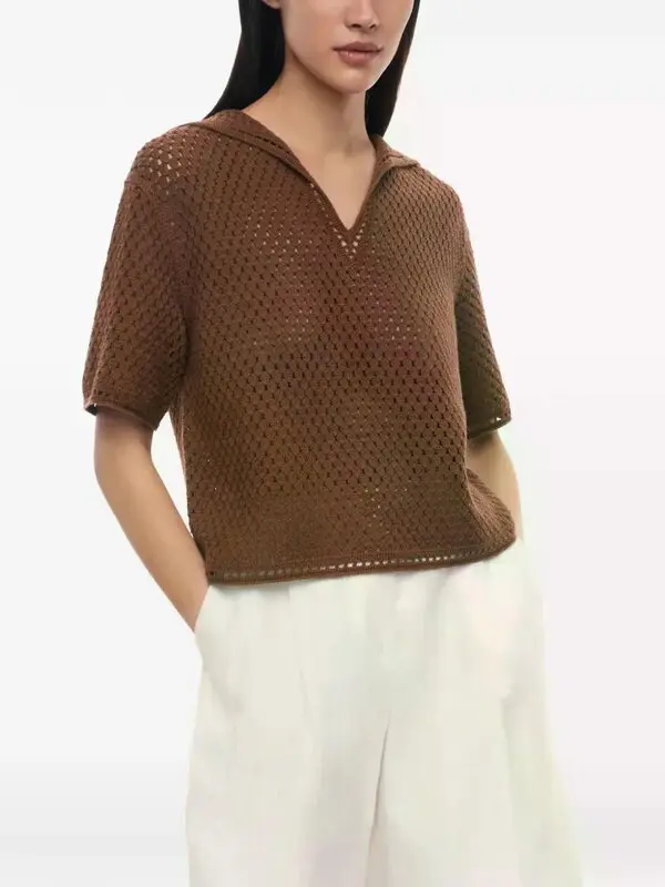 12 STOREEZ Meadow Crochet-knit Top
