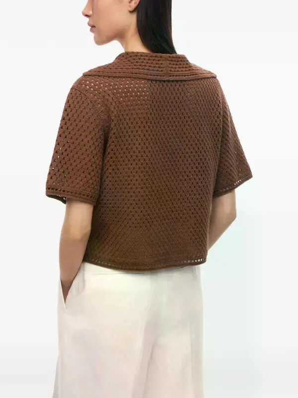 12 STOREEZ Meadow Crochet-knit Top