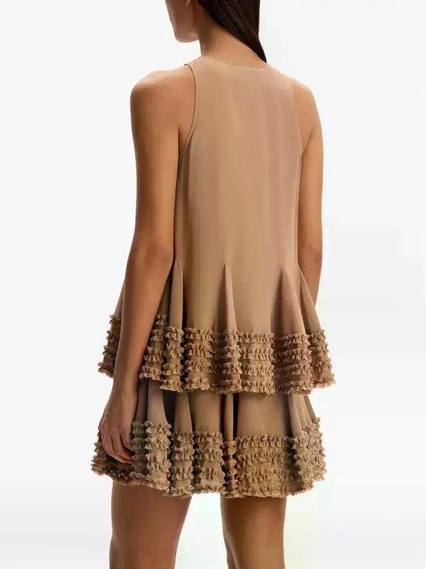 12 STOREEZ Keyhole Ruffled Mini Dress