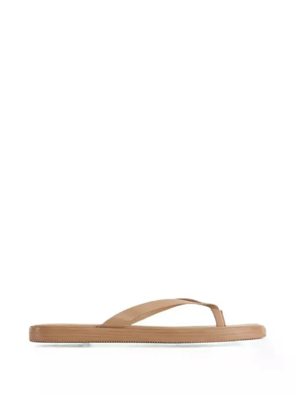 12 STOREEZ Korfos Leather Thong Sandals - Brown