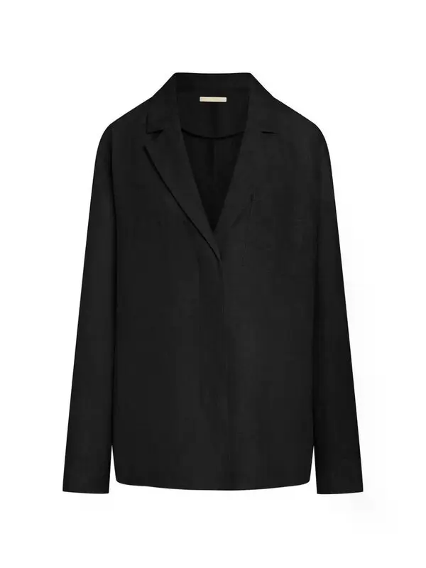 12 STOREEZ Santorini Linen Shirt - Black