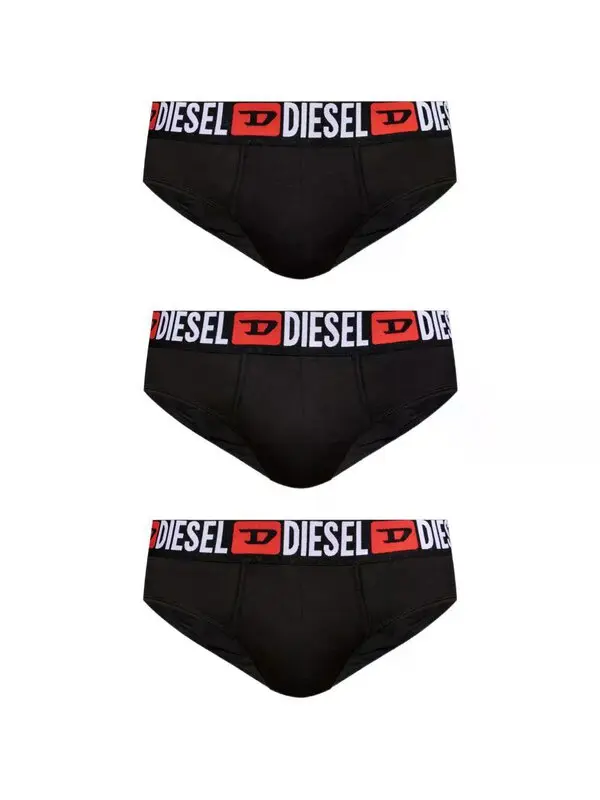 DIESEL® Three-pack Of Solid-colour Briefs