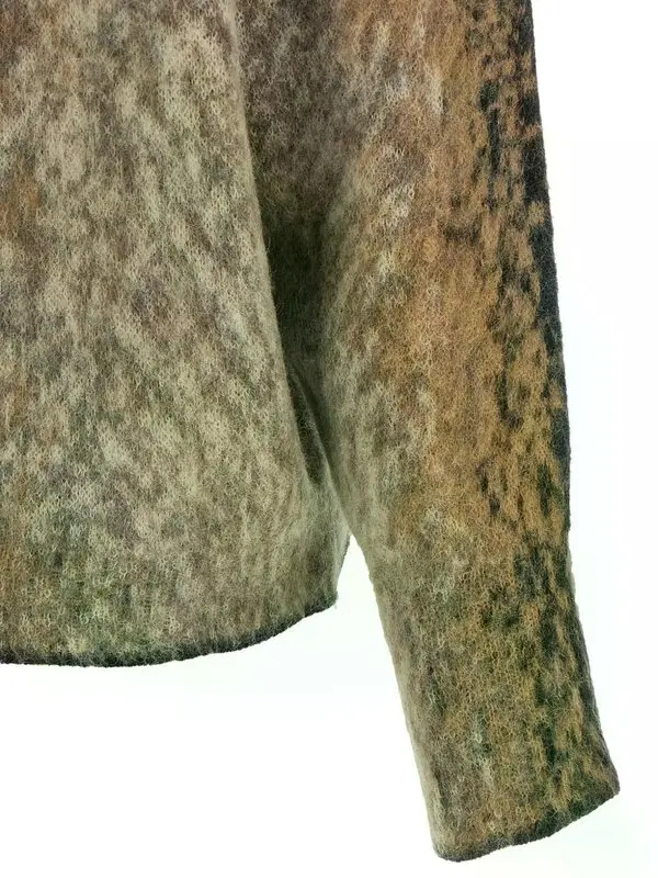 NUDE Abstract-pattern Brushed-texture Sweater