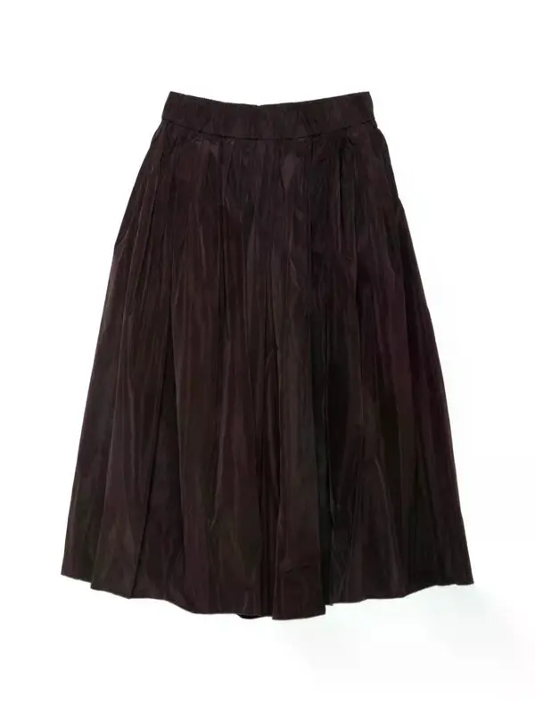 SUSANNE BOMMER Gathered Pleated Midi Skirt