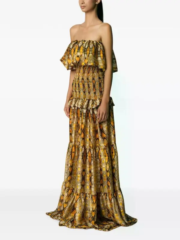 MIAU BY CLARA ROTESCU Meraki Ruffled Maxi Dress