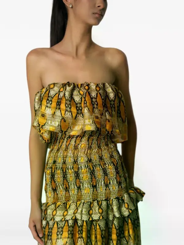 MIAU BY CLARA ROTESCU Meraki Ruffled Maxi Dress