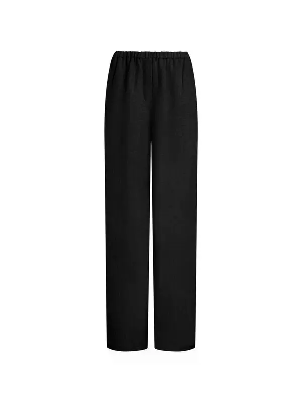 12 STOREEZ Santorini Drawstring-hem Trousers - Black
